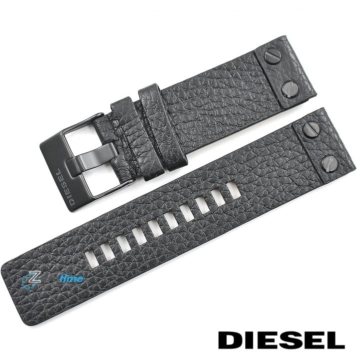 Каишка за часовник DIESEL DZ1793, Кожена, Черна, 24мм